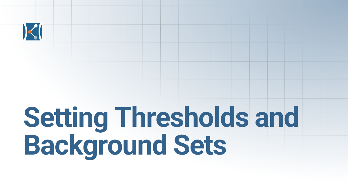 Setting Thresholds and Background Sets | The Barbara K. Ostrom (1978) Bioinformatics and Co